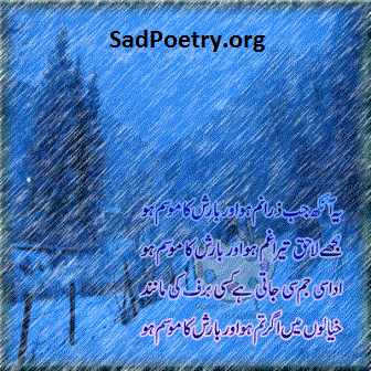 یہ آنکھ جب ذرا نم ہو اور بارش کا موسم ہو | SadPoetry.org