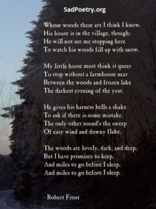 Robert Frost Poems | SadPoetry.org