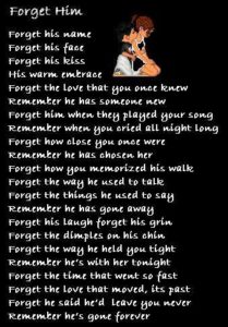Forget Him | SadPoetry.org