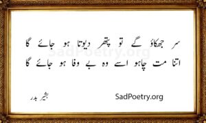 Bashir Badr Poetry, Ghazals and SMS | SadPoetry.org